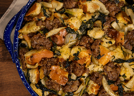 Toasted Brioche, Spinach & Sausage Stuffing - Johnsonville.ca