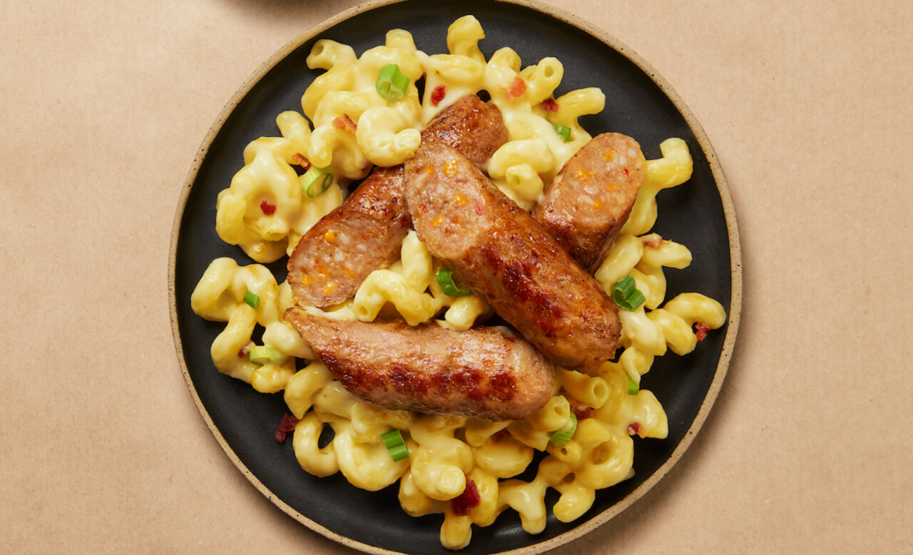 Macaroni au fromage aux Saucisses Cheddar & Bacon de Johnsonville ...