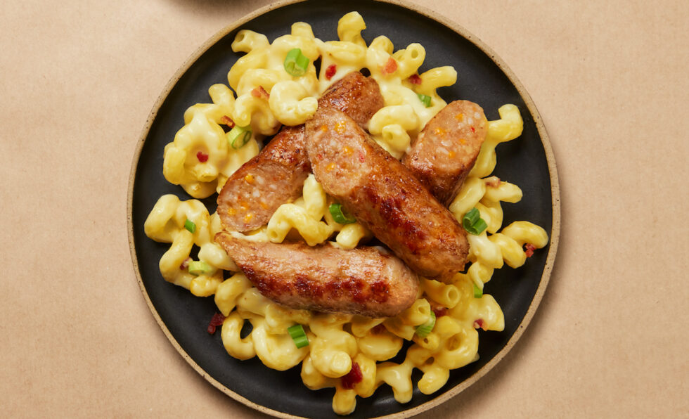 Macaroni au fromage aux Saucisses Cheddar & Bacon de Johnsonville ...